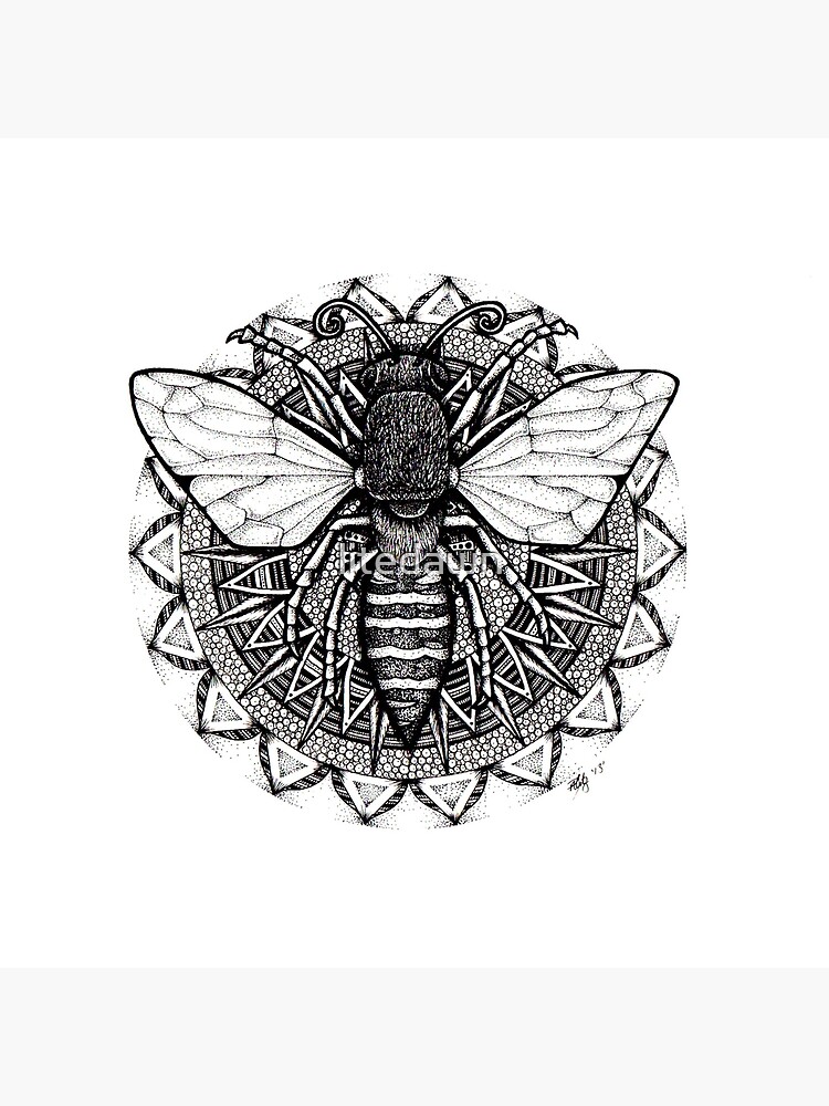 "Mandala Bee" Art Print by litedawn | Redbubble