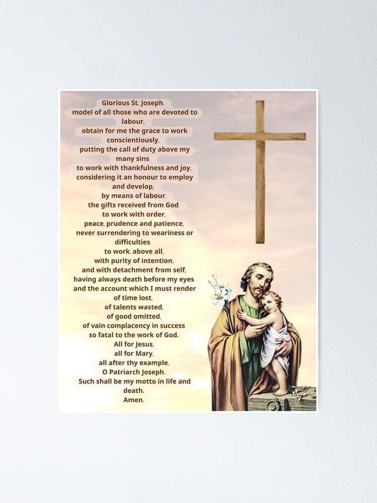 "Saint Joseph" Poster for Sale by Glory-of-God | Redbubble
