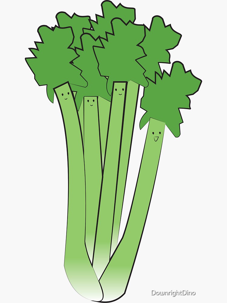 "Celery" Sticker for Sale by DownrightDino | Redbubble