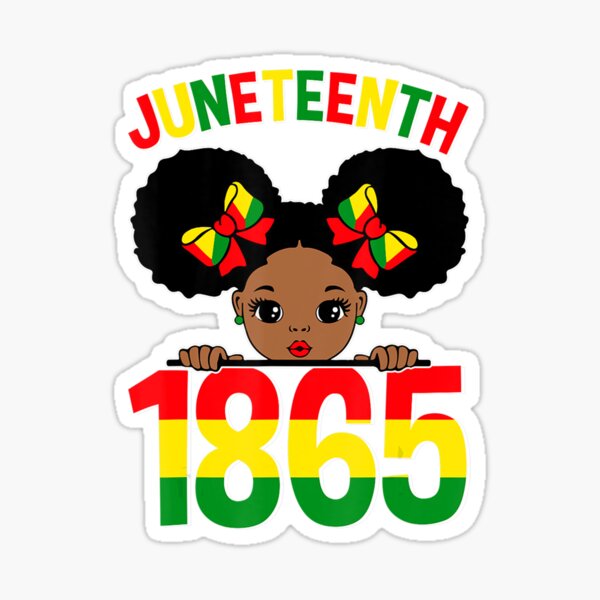 "Fun Juneteenth Celebrating Cute Black Girls Kids " Sticker for Sale by ...
