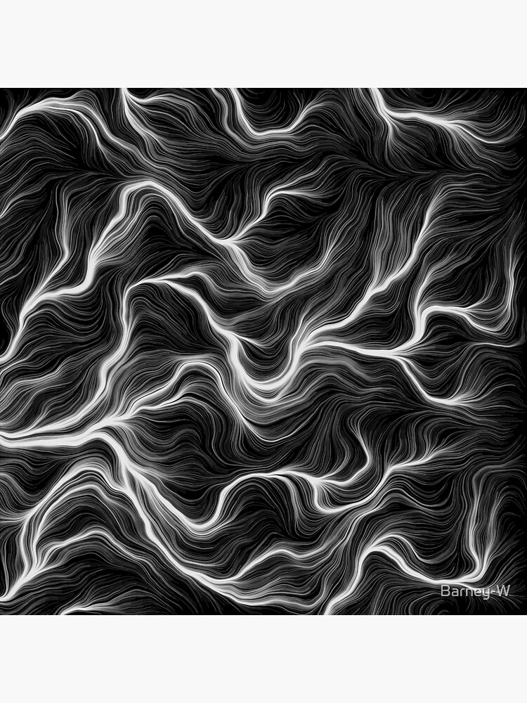 "Perlin Flow Fields Pattern (Dark)" Poster for Sale by Barney-W | Redbubble