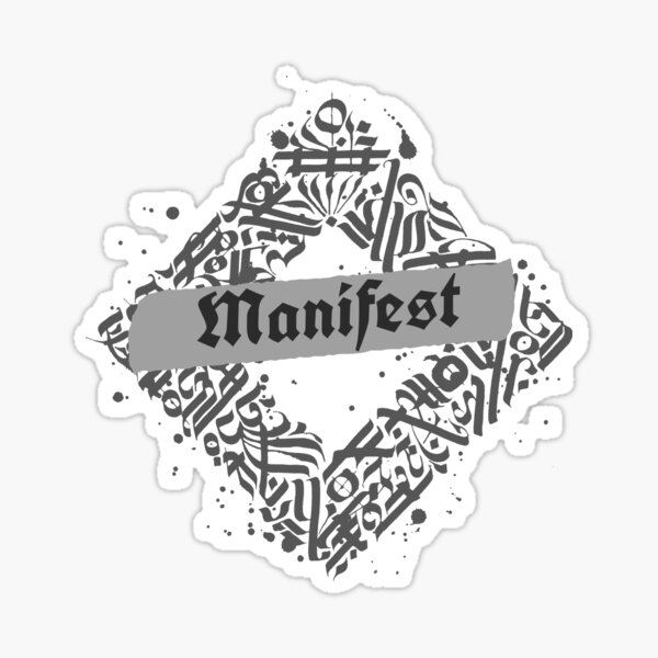 "Manifest" Sticker for Sale by Verbiage24 | Redbubble
