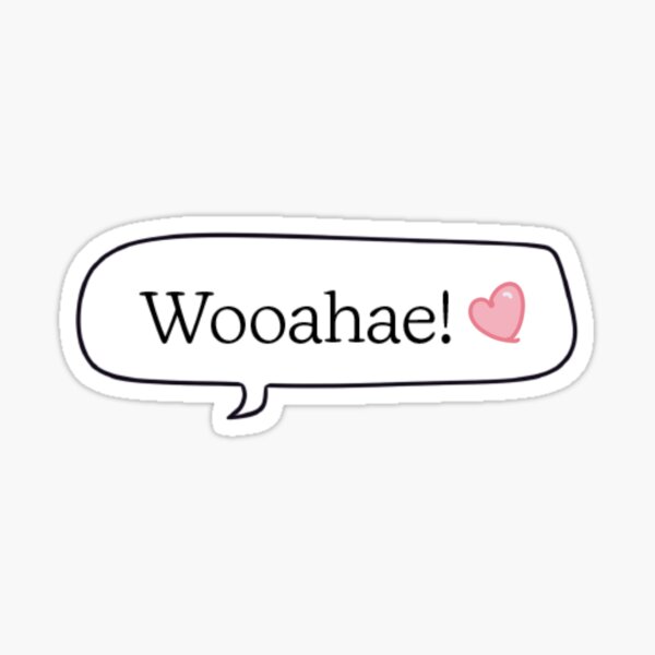 "Wooahae" Sticker for Sale by graciehezel | Redbubble