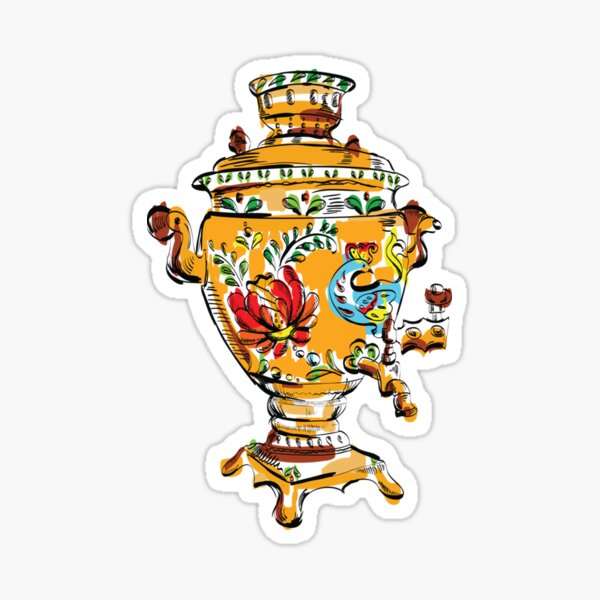 "Russian Samovar Sticker" Sticker for Sale by FrankCastla | Redbubble