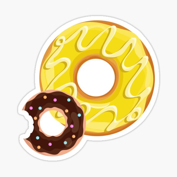 "Delicious Doughnuts Duo" Sticker for Sale by TrueWorth | Redbubble