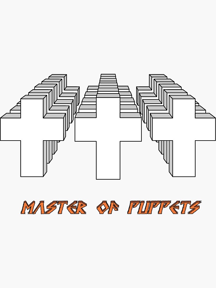 "Master of Puppets" Sticker for Sale by HDLStore | Redbubble