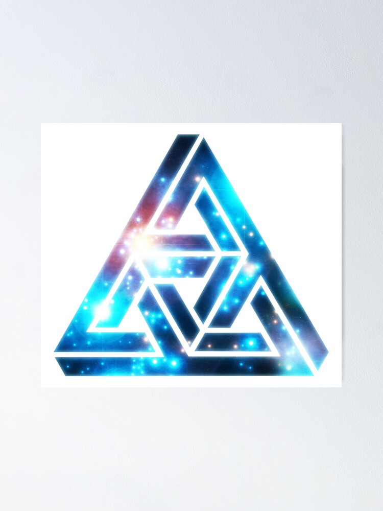 "Impossible Triangle, Optical Illusion, Mathematics, Escher" Poster by ...