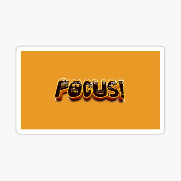 "FOCUS" Sticker for Sale by shya1 | Redbubble