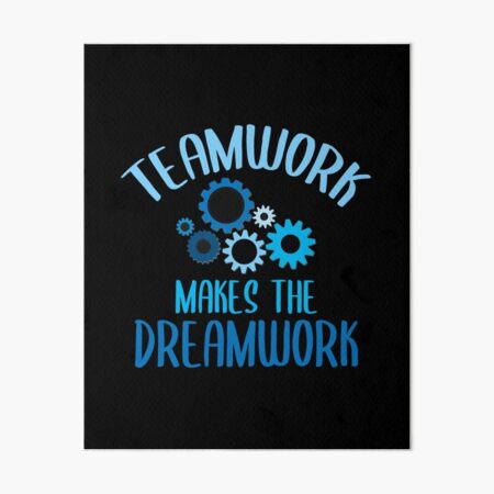 "Teamwork Makes The Dreamwork Motivational Sports Quote Team" Art Board ...