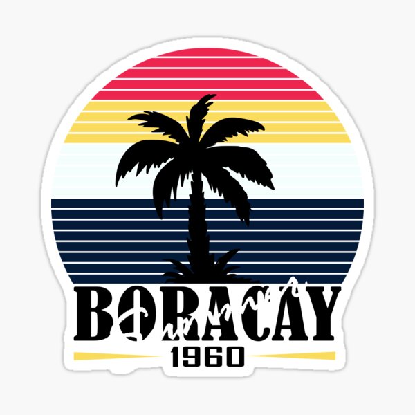 "BORACAY BEACH SUMMER" Sticker by PINKISHRETROS | Redbubble