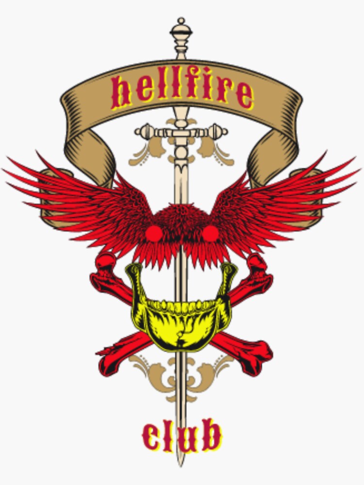 "hellfire club " Sticker for Sale by BryantDoroArt | Redbubble