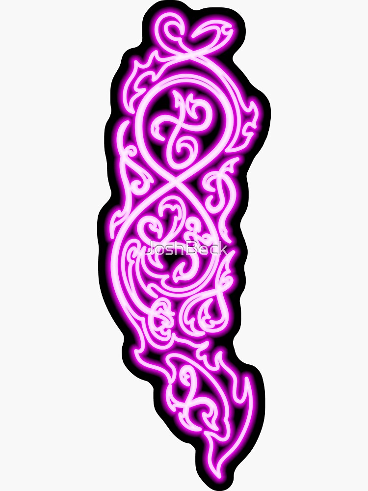 "Design-27 Neon Purple" Sticker for Sale by JoshBeck | Redbubble