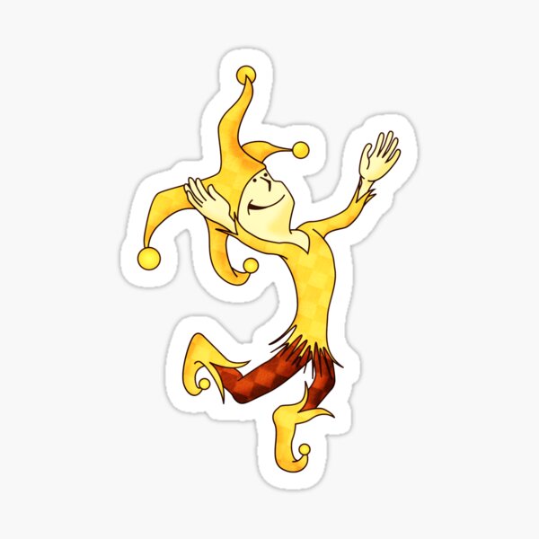 "Jolly Jester" Sticker by pixelvision | Redbubble