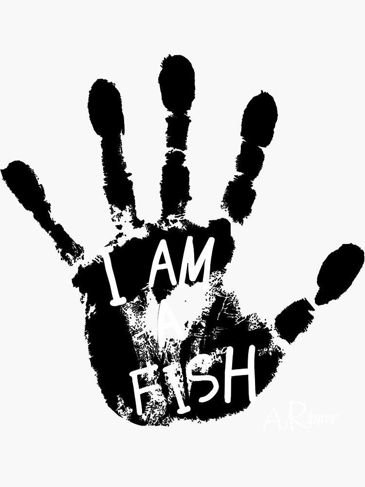 "I am a Fish - Red Dwarf" Sticker for Sale by EdwinGSiders | Redbubble
