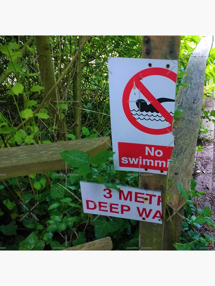 "M.I. #193 |☼| Snapped Signs: No swimmi, 3 MET DEEP WA (Elsham Hall ...