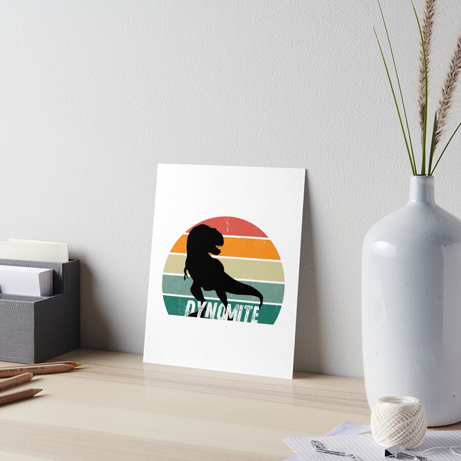 "Dynomite-different types of dinosaur" Art Board Print by SyedKazmi ...