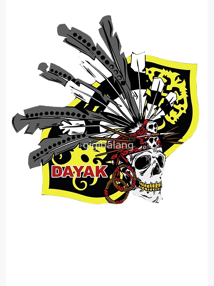 Póster «Cráneo Dayak y Eagle Featherear - hermoso Dayak Kalimantan ...