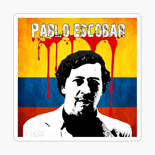 "Pablo Escobar " Sticker for Sale by ValentinaHramov | Redbubble