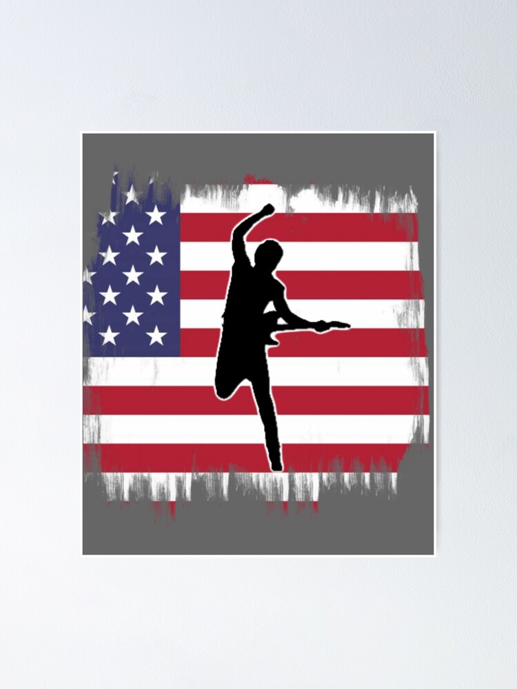 "Springsteen Painted Flag Bruce Springsteen Fan Art" Poster for Sale by ...