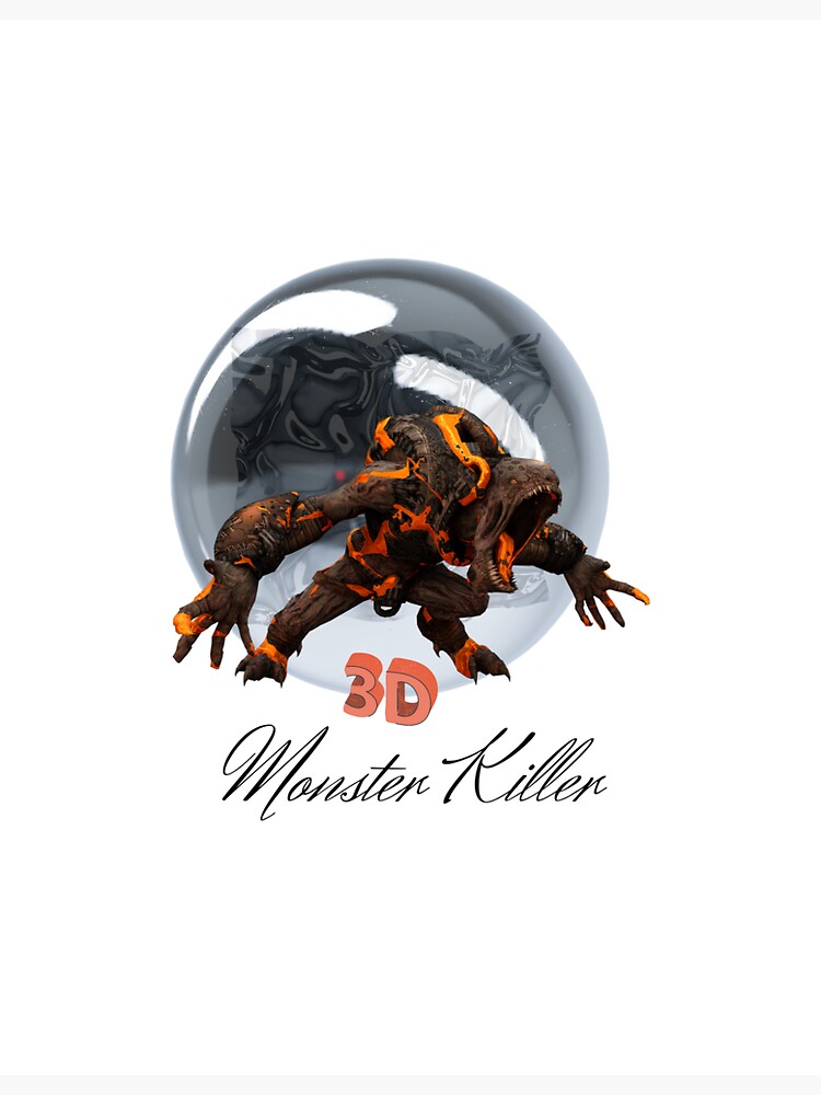 "Monster Killer Design " Sticker for Sale by Ajshop786 | Redbubble