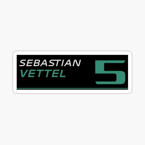 "Formula 1 2022 Sebastian Vettel Number 5 New TV Graphics" Sticker for ...