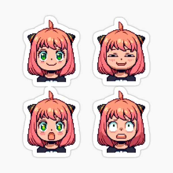 "Anya Forger Chibi -Sticker Pack" Sticker by artwala74 | Redbubble