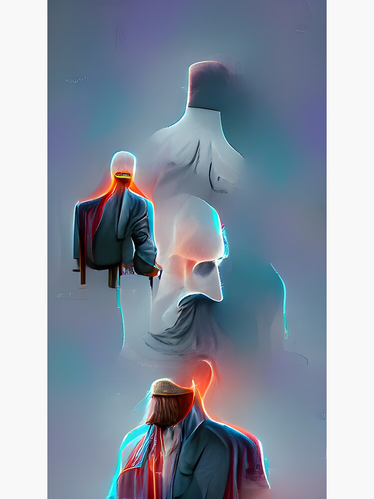 "Portrait Of A Headless Man" Sticker for Sale by BizarreTherapy | Redbubble