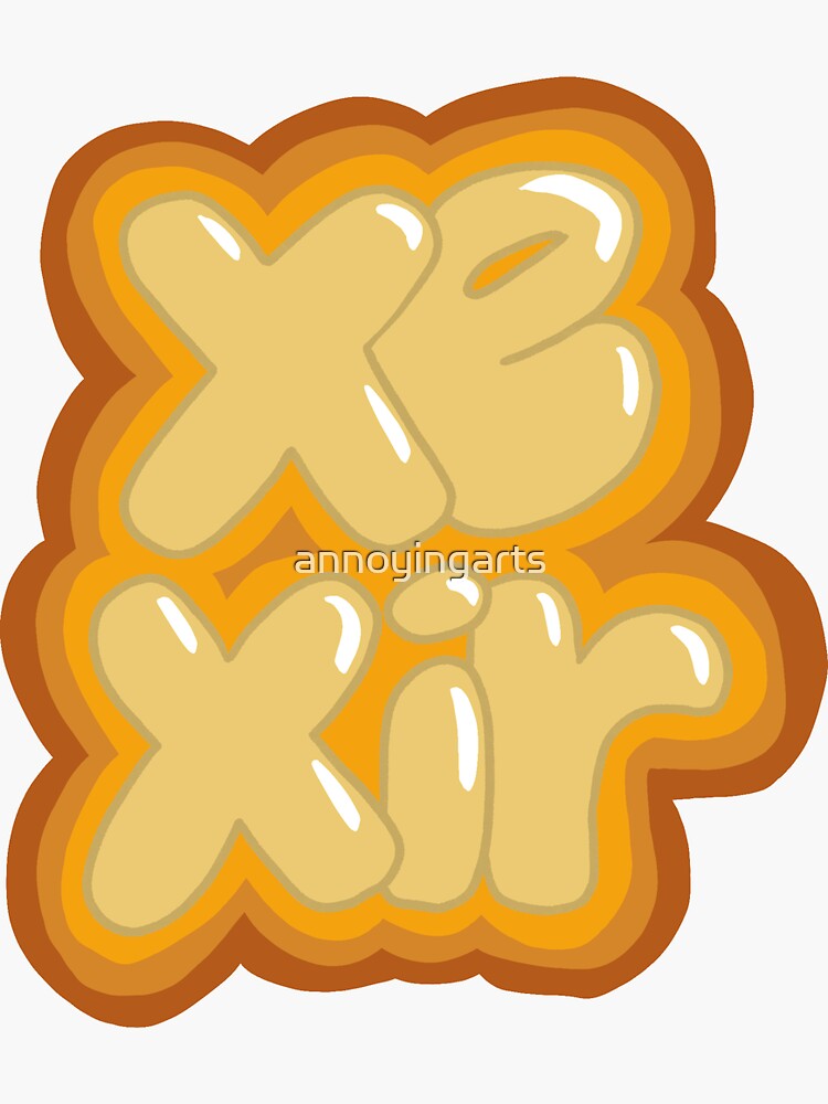 "xe xir groovy pronouns" Sticker for Sale by annoyingarts | Redbubble