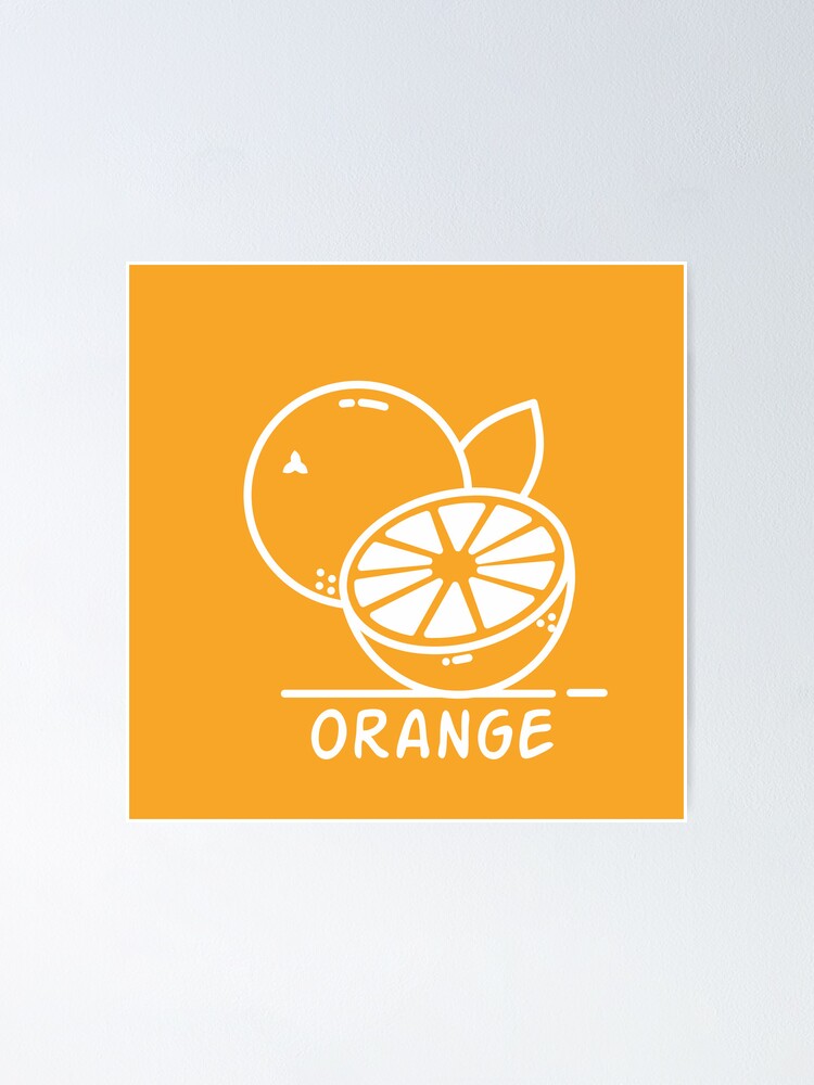 "Simple Line Art Orange : Model 5" Poster for Sale by Mr-Line | Redbubble