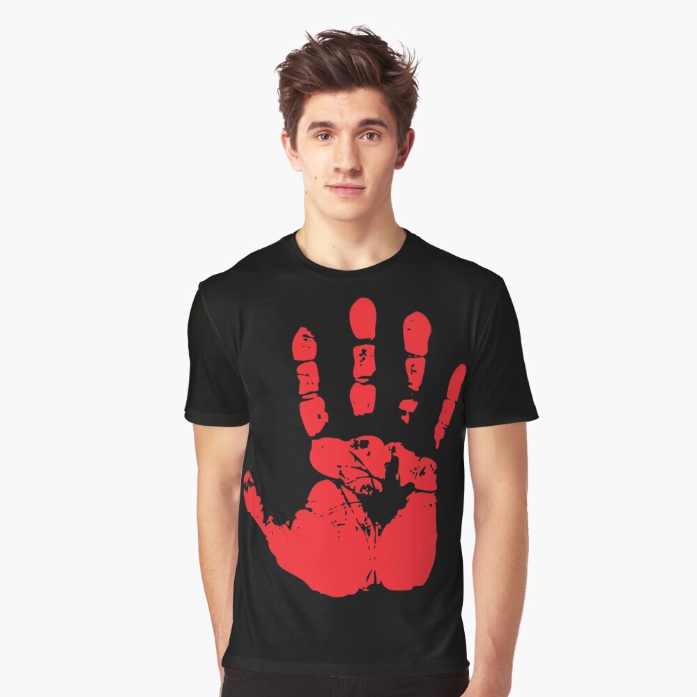 "Red handed" Sticker for Sale by rheyes | Redbubble