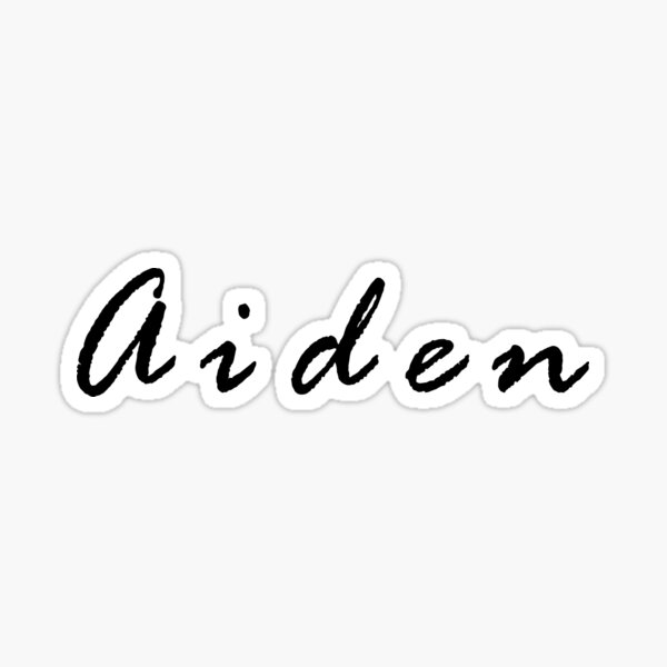 "Aiden name design" Sticker for Sale by gmstockstudio | Redbubble