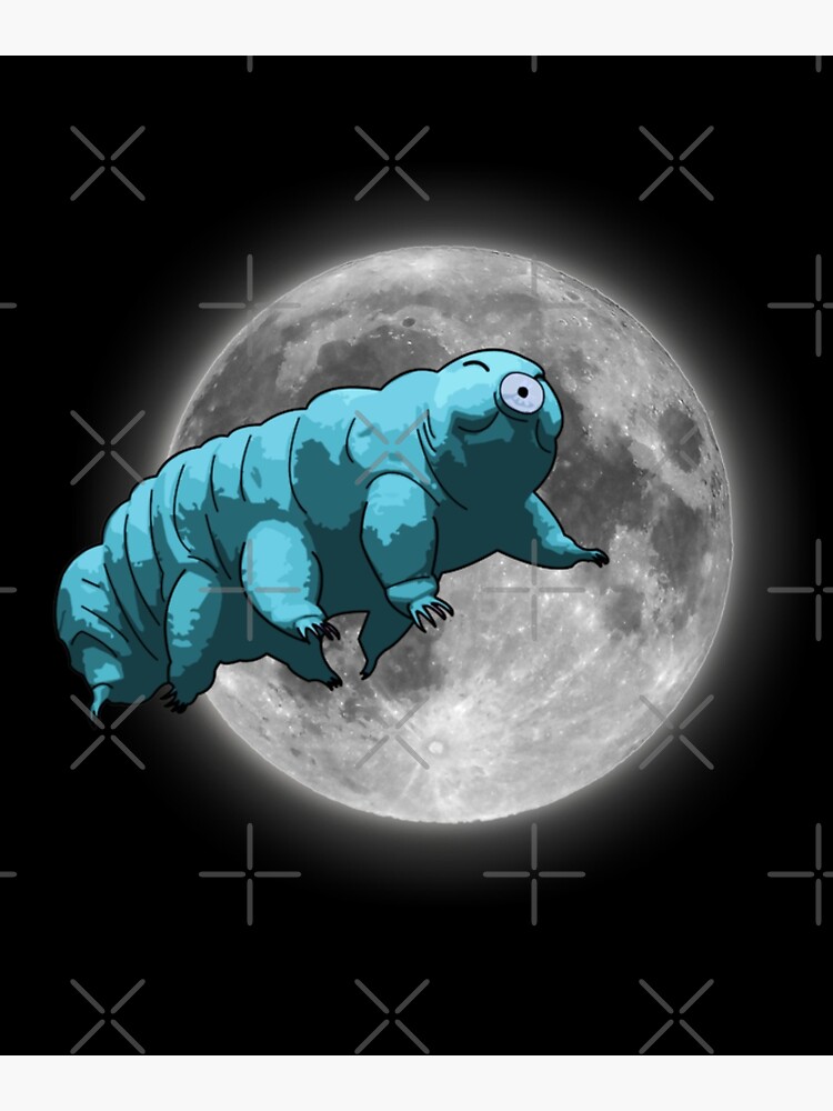 "Tardigrade Water Bear In Space Moon" Poster for Sale by oxbowsam ...