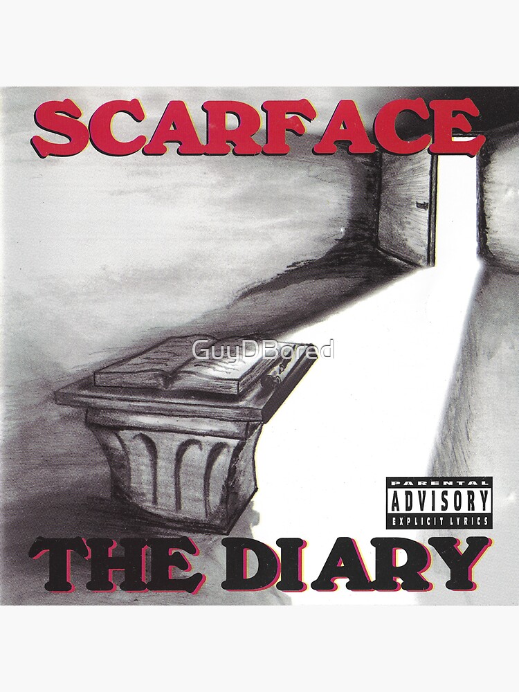 "Scarface The Diary album cover" Sticker for Sale by GuyDBored | Redbubble