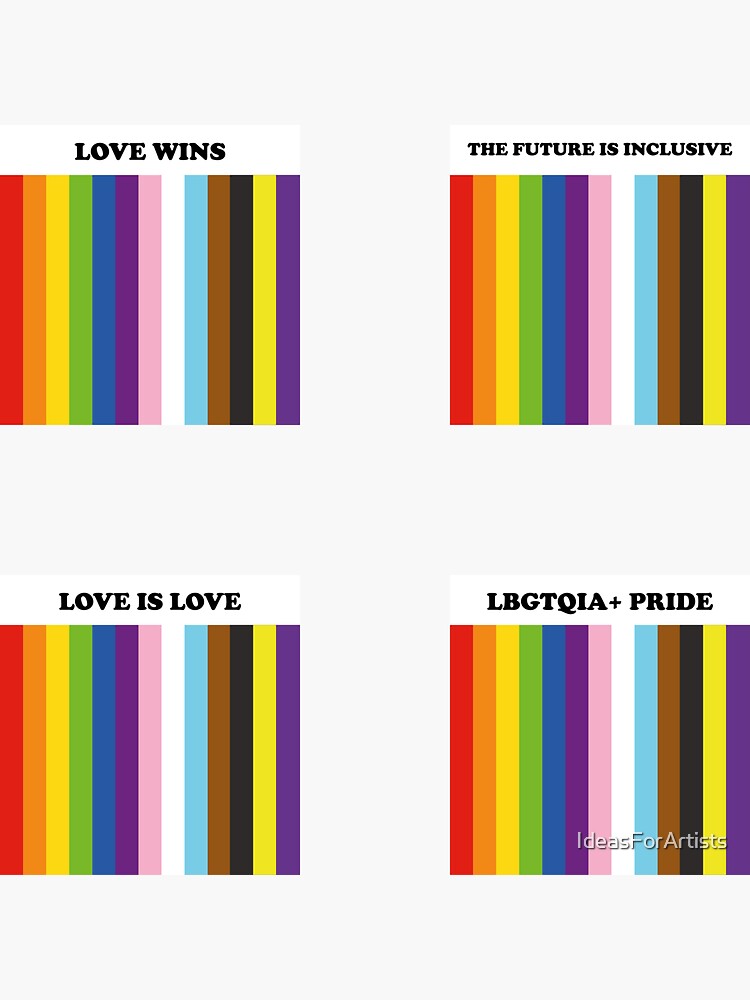 "INCLUSIVE FLAG STICKER PACK Happy Pride Month - set of four" Sticker ...