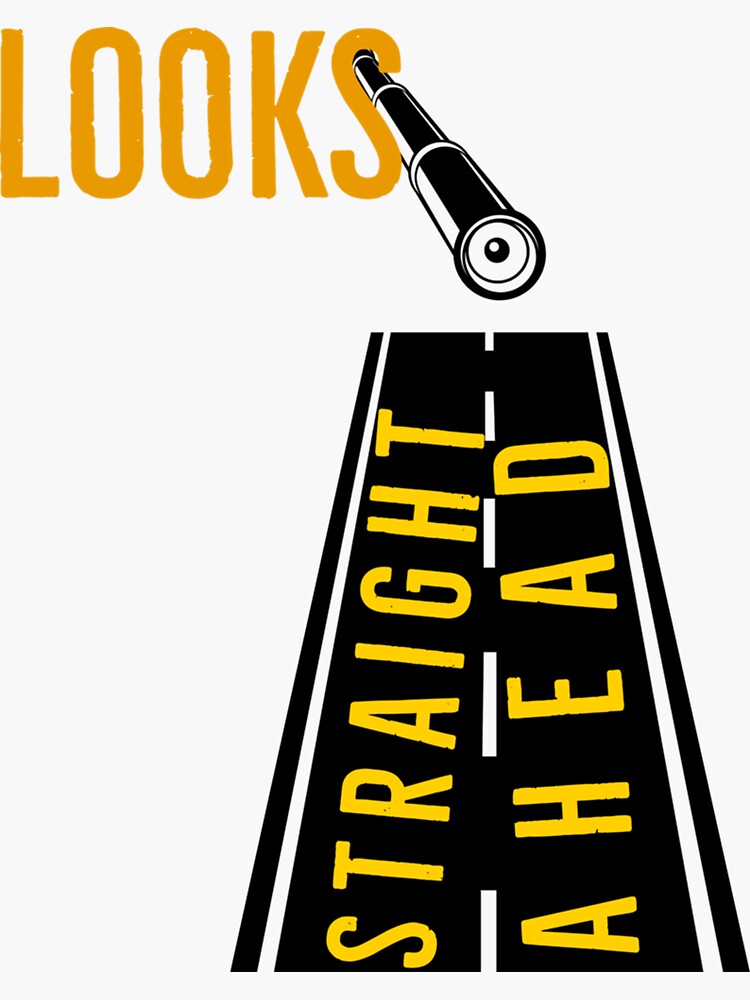 "looks straight ahead Sticker.png" Sticker for Sale by TylerMilaoer ...