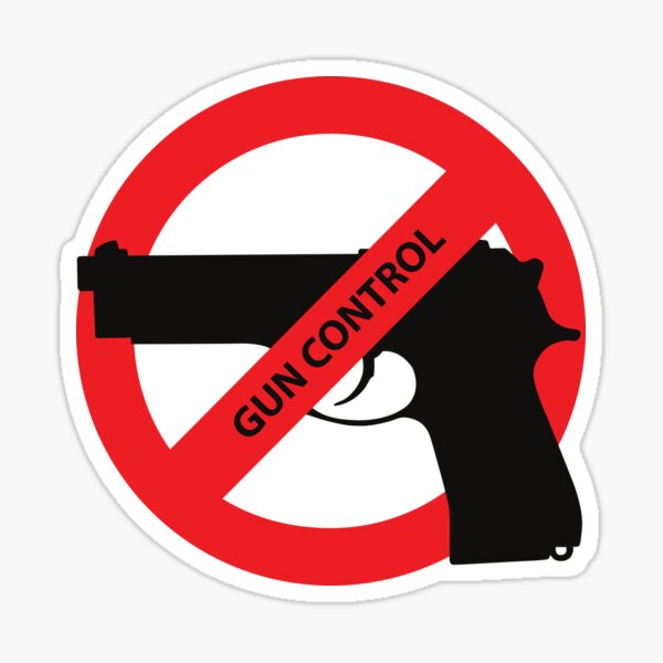 "Gun control bumper sticker" Sticker for Sale by DogLover26 | Redbubble