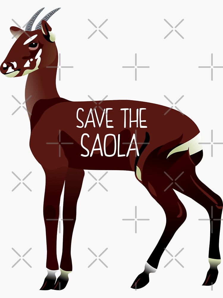 "save the saola" Sticker for Sale by goodlife20 | Redbubble