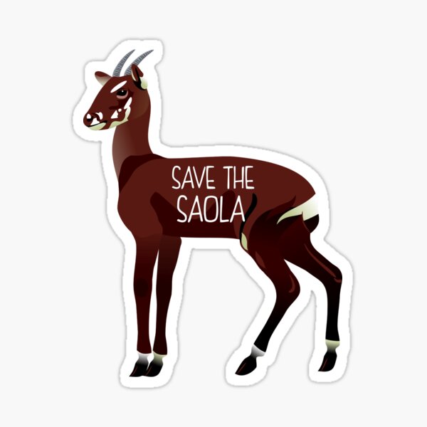 "save the saola" Sticker for Sale by goodlife20 | Redbubble