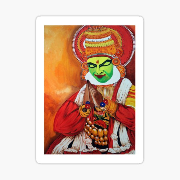 "Kathakali" Sticker for Sale by MySecretZone | Redbubble