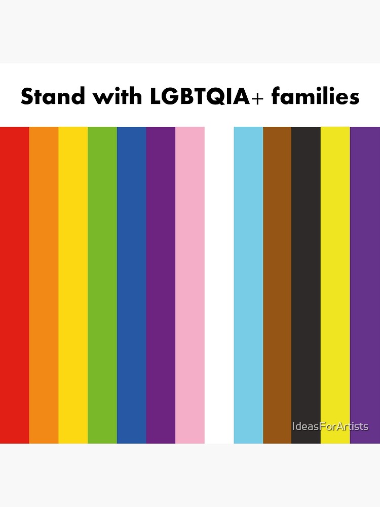 "Stand with LGBTQIA+ families - inclusive pride flag" Art Print for ...