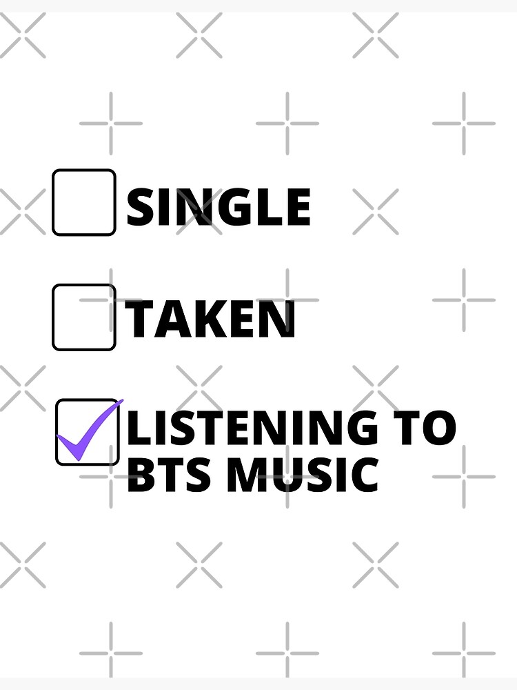 "Listening to BTS Inspired Checklist" Poster for Sale by Winterlock ...