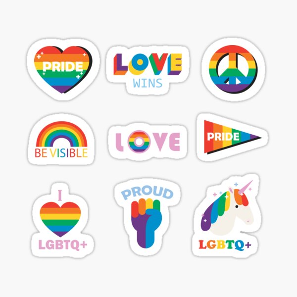 "pack stickers pride allyship Lgbtq Community" Sticker for Sale by ...