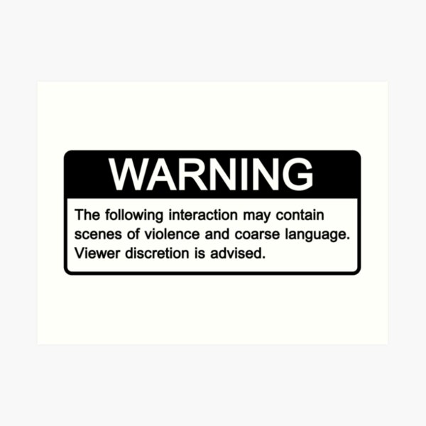 "Viewer Discretion is Advised" Art Print for Sale by sperraton | Redbubble