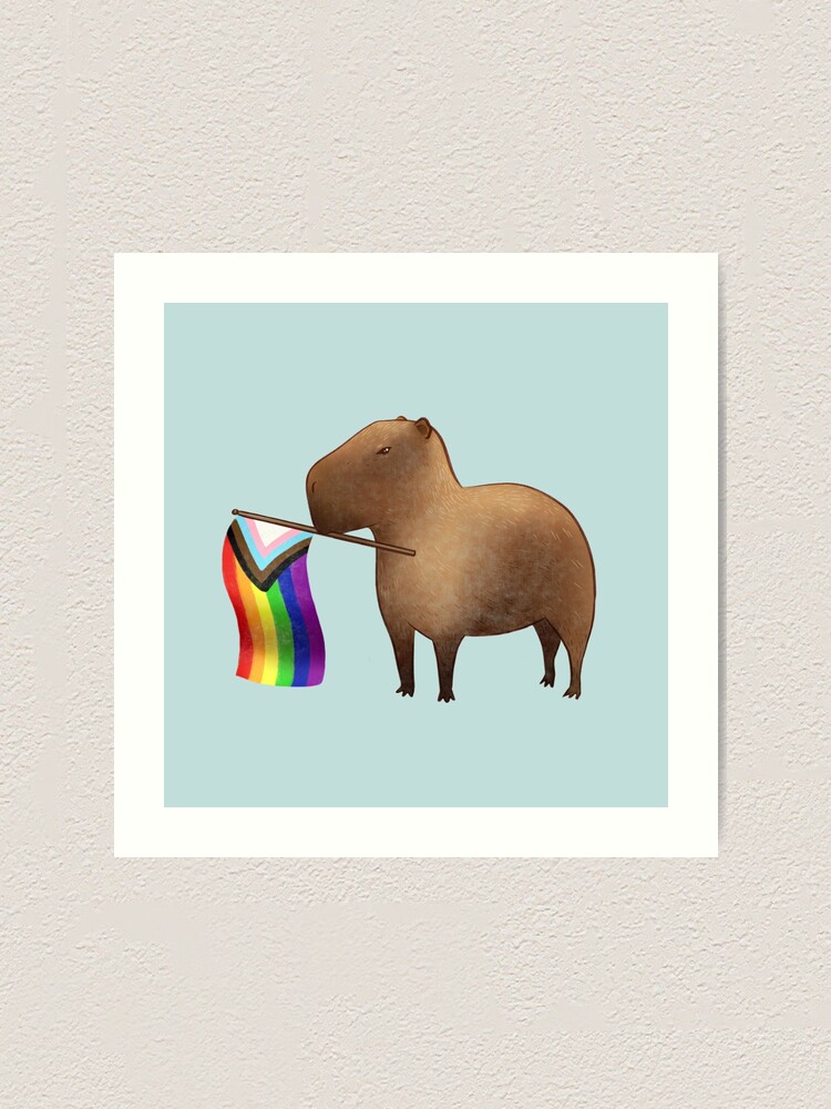 "Pride Capybara" Art Print for Sale by Anneh24 | Redbubble