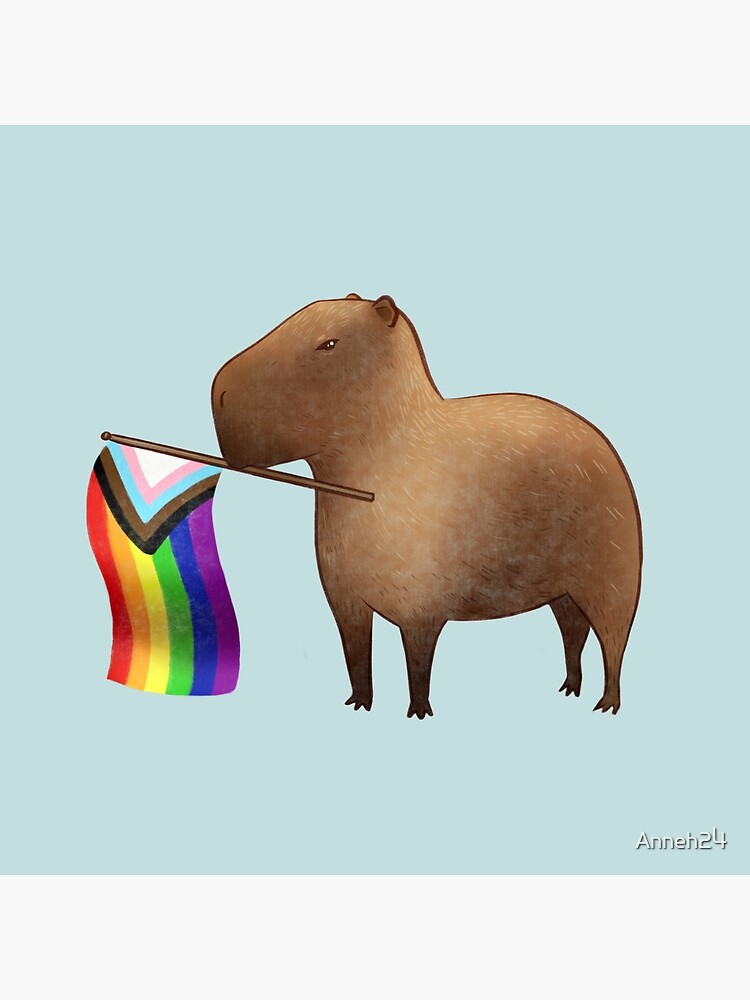 "Pride Capybara" Art Print for Sale by Anneh24 | Redbubble