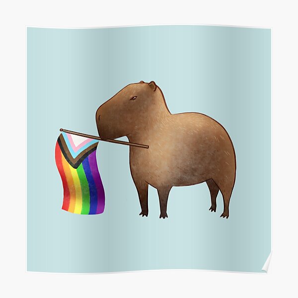 "Pride Capybara" Poster for Sale by Anneh24 | Redbubble