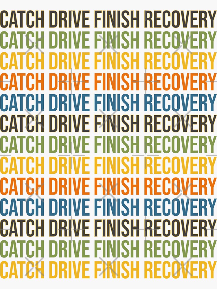 "Catch Drive Finish Recovery, Repeat, Rowing Stroke, Retro Colors ...