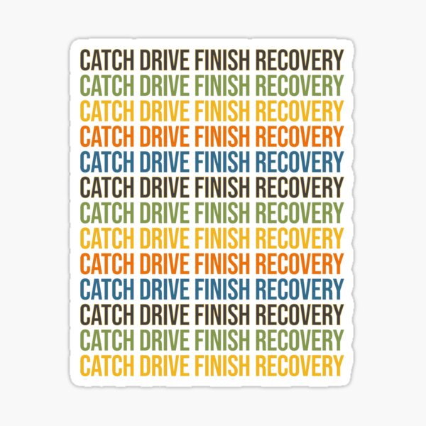 "Catch Drive Finish Recovery, Repeat, Rowing Stroke, Retro Colors ...