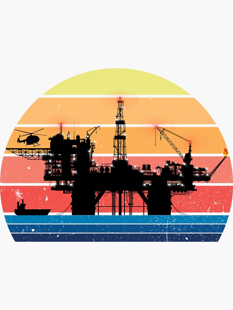"Vintage Oil Platform, Oil Rig, Off-shore, Oil and Gas, Refinery ...