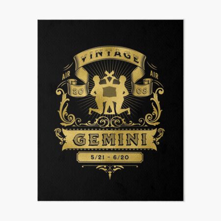 "The Zodiac Sign of Gemini Golden Vintage 2008" Art Board Print for ...